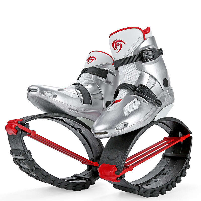 Kangaroo Jump Shoes Workout Jumpers Gen II Series Silver-Red – kangooboots