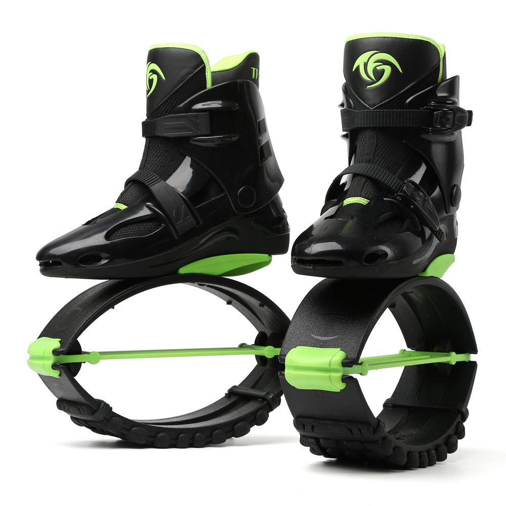 Kangaroo Jump Shoes Workout Jumpers Gen II Series Black-Green – kangooboots